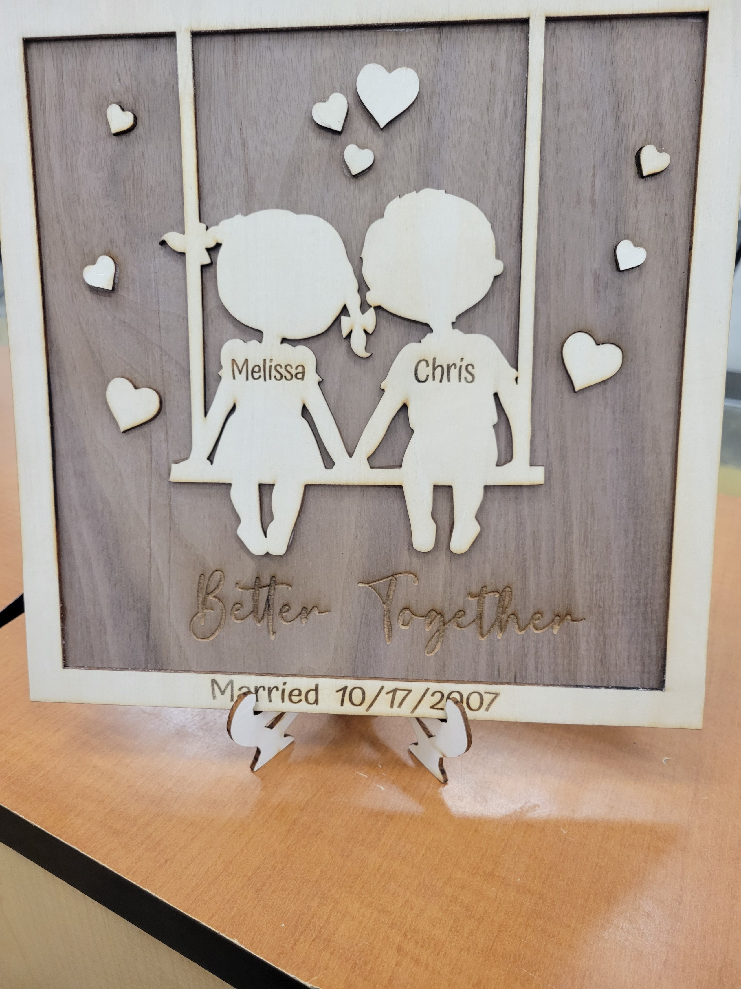 Engraved Couples Plaque Better Together | Crafty Darling Angel Designz