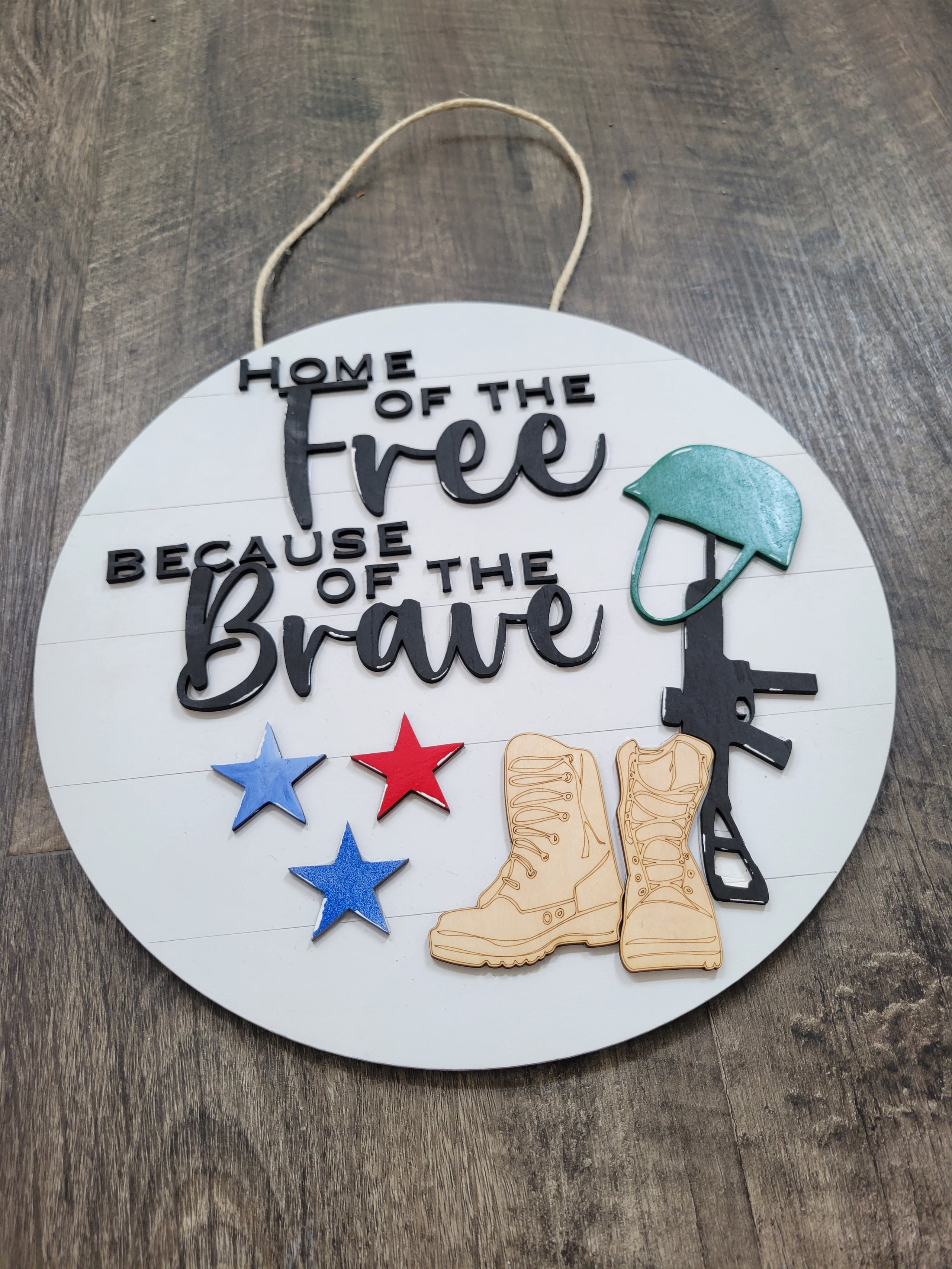 Home of the Free Door Sign | Crafty Darling Angel Designz